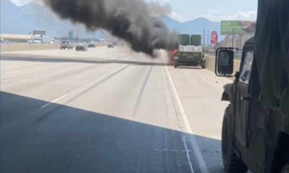 A Utah National Guard Humvee caught fire on Interstate 15 Friday - MDMH ...